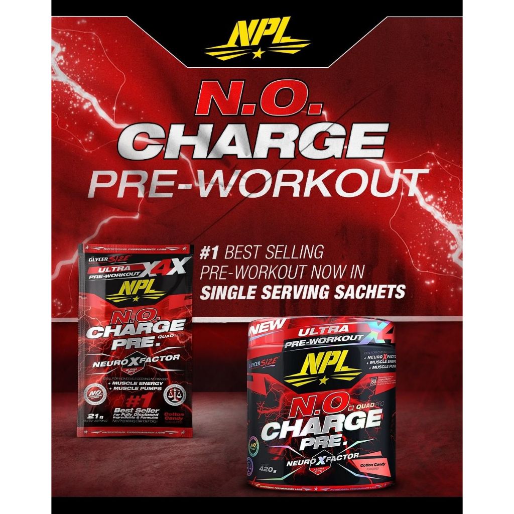 NPL N.O. Charge Sachet Powder (21gram) - Pre-workout, Energy, Stamina ...
