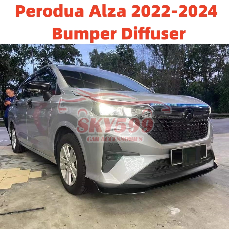 Perodua Alza 2022-2025 Front Bumper Diffuser Lip Wrap Angle Splitters ...