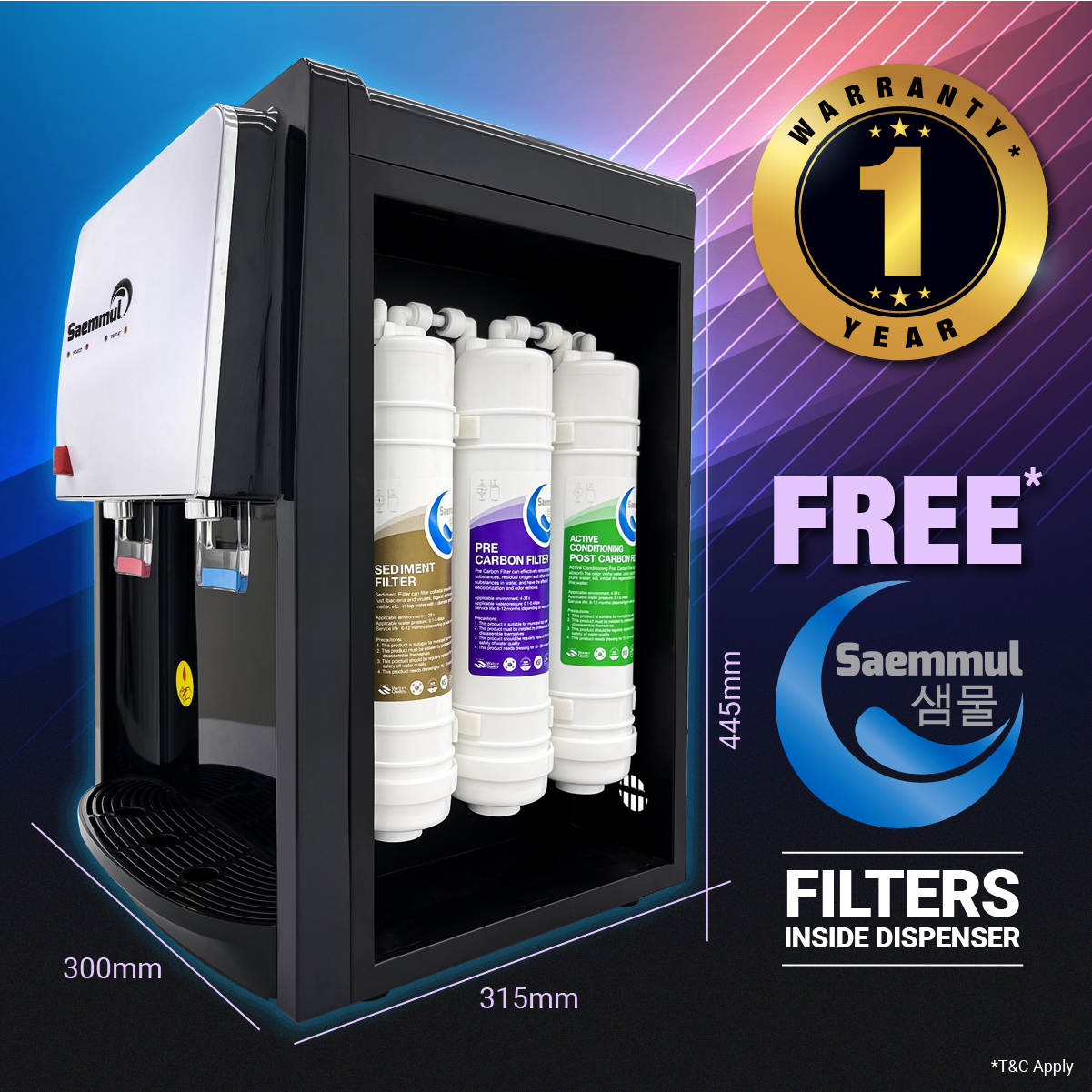 SAEMMUL HOT & NORMAL ALKALINE / MINERAL WATER DISPENSER | Shopee Malaysia