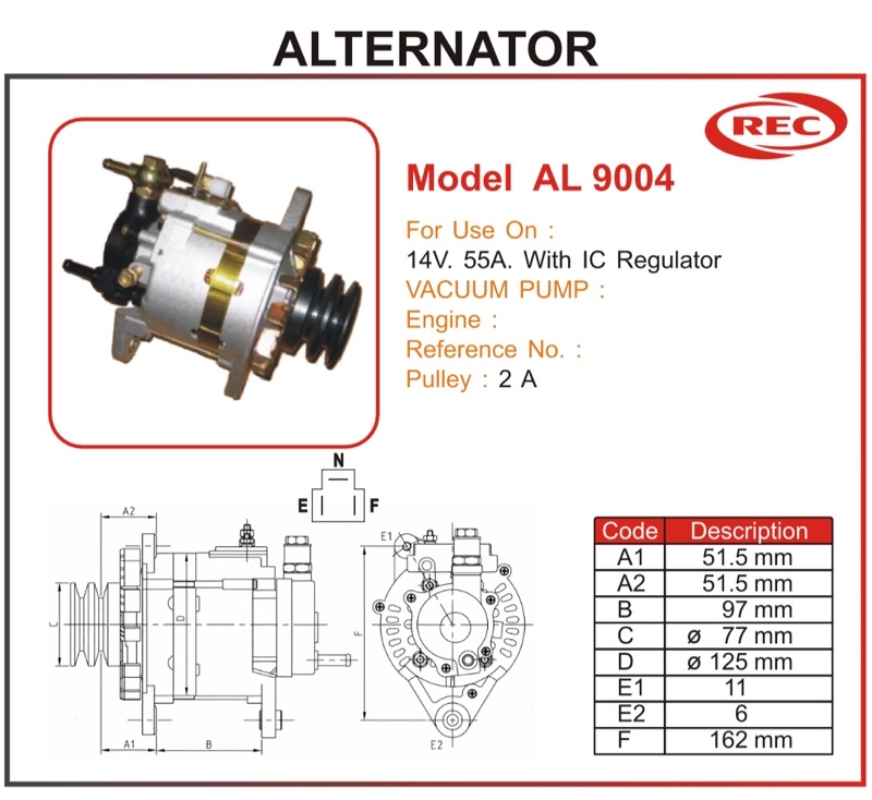 DRL170 DRL-170 BRAND REC ALTERNATOR RECTIFIER 65AMP (NIPPON DENSO TYPE ...