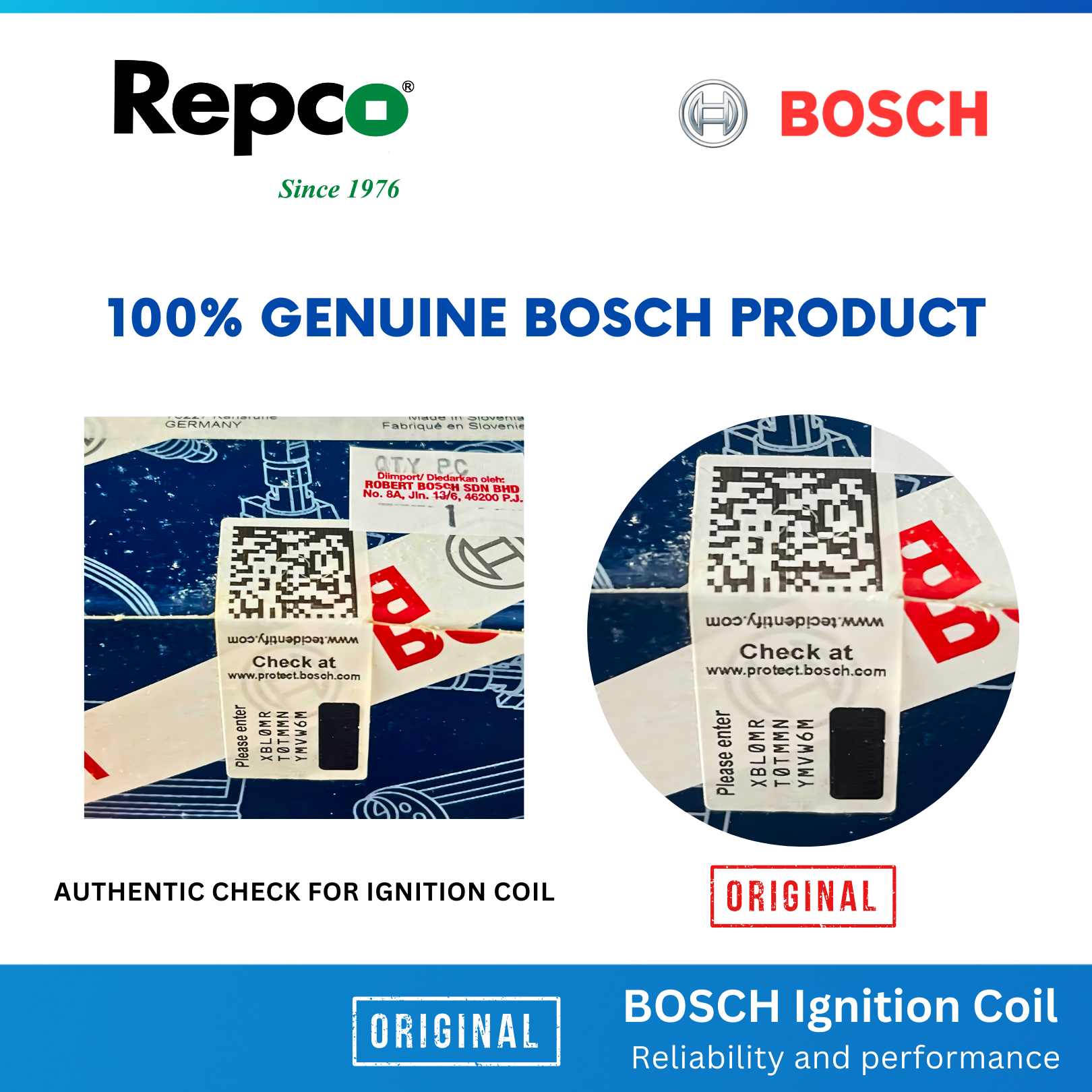 Repco® Bosch Original Ignition Coil (0221 503 407) For Proton Saga ...