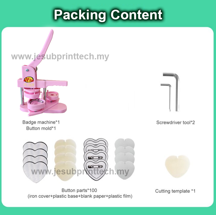 Heart Shape Button Badge Machine | Love Shape MK Button Badge Machine ...