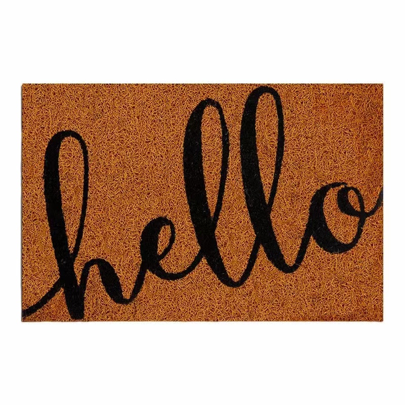 Imitation Coconut Fiber PVC Coil Door Mat PVC Silk Loop Scrape Door ...