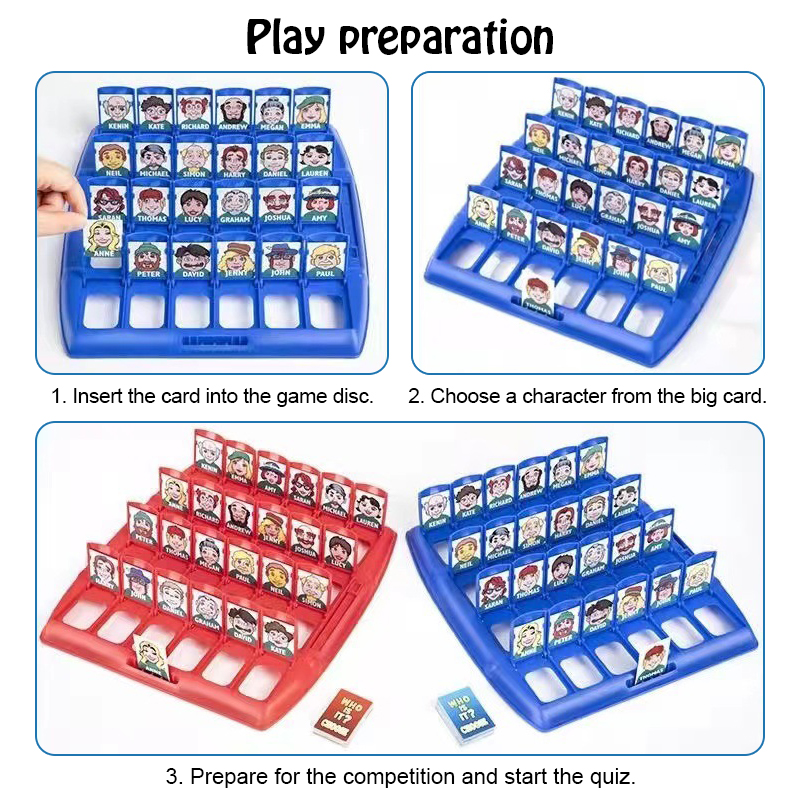 Guess Who Is It ? Kids Board Game Funny Family Guessing Table Game ...