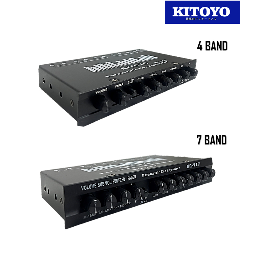 Kitoyo Pre Amp 4 Band Pre Amp 7 Band Equalizer Parametric Preamp with ...
