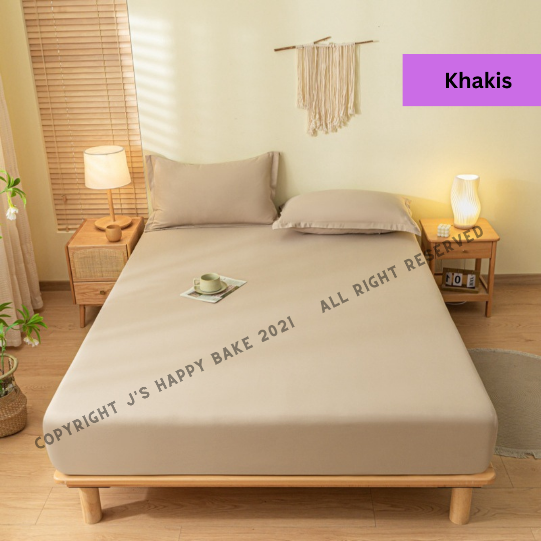 100% Cotton Bedsheet Single Queen King Cadar Getah Keliling Cadar Cotton Bedsheet Simple Design ...