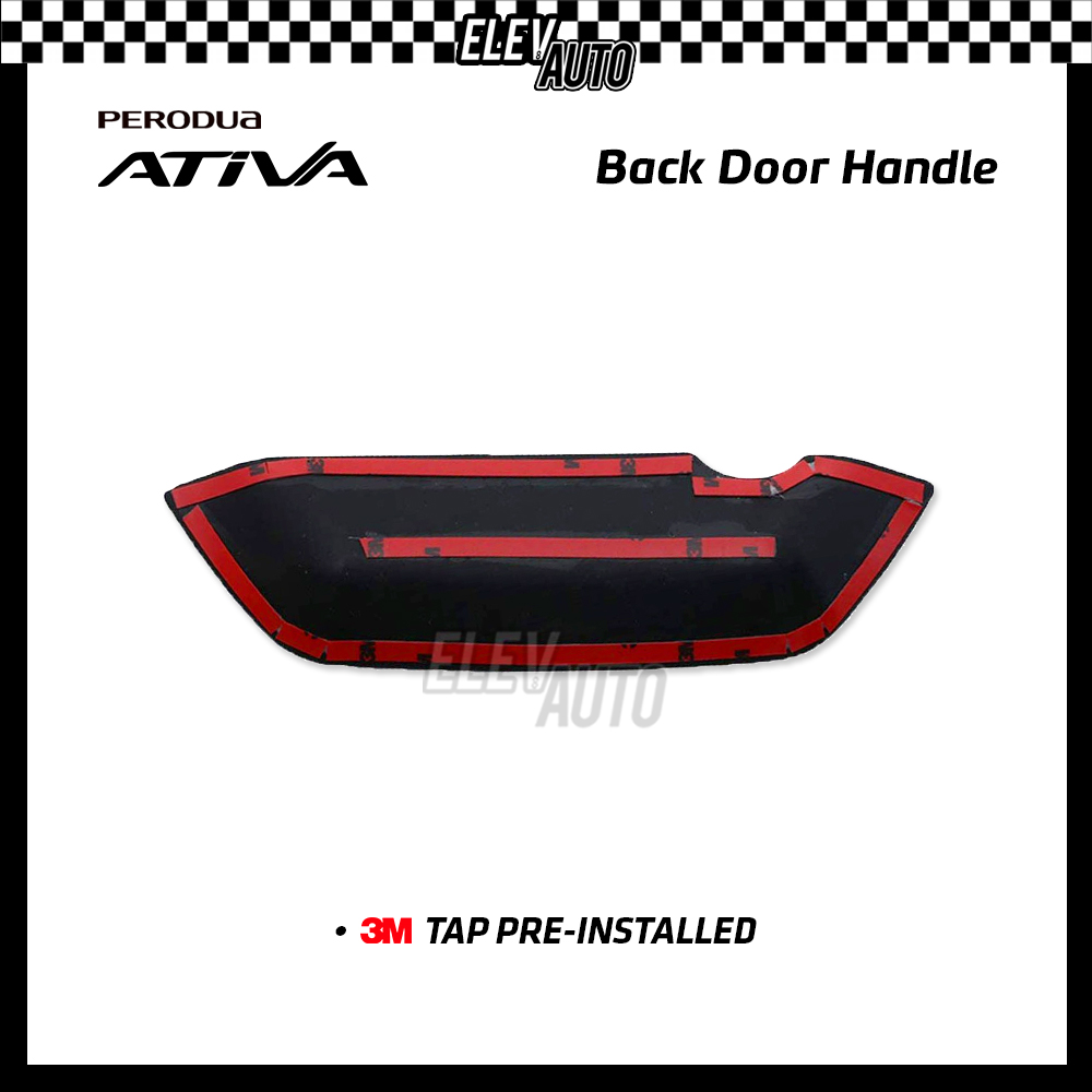 Perodua Ativa Back Door Handle Carbon Matte Black Chrome Trim Tailgate ...