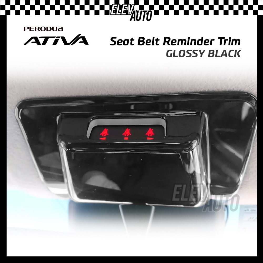 Perodua Ativa Seat Belt Reminder Trim Carbon Fiber Black Accessories ...