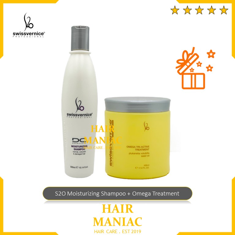 (GIFT) Swissvernice s2o Hair Shampoo 300ML + Omega Tri-Active Treatment ...
