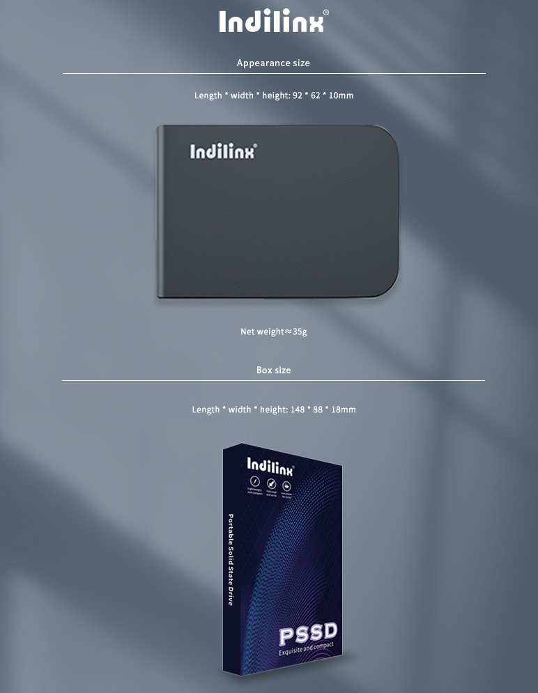 INDILINX SA1 2TB 1TB / 512GB / 256GB / 128GB Portable External SSD ...