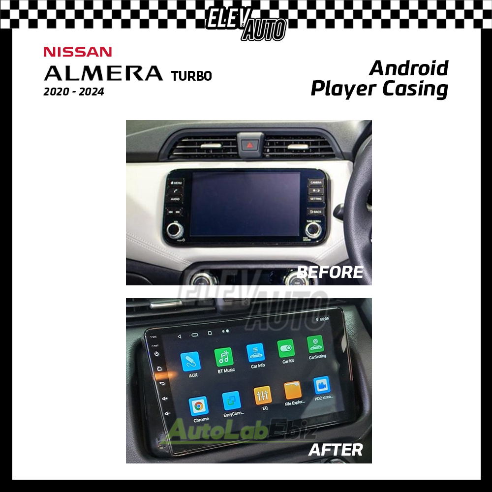 Nissan Almera Turbo 2020 2021 2022 2023 2024 Android Player Casing 10 ...