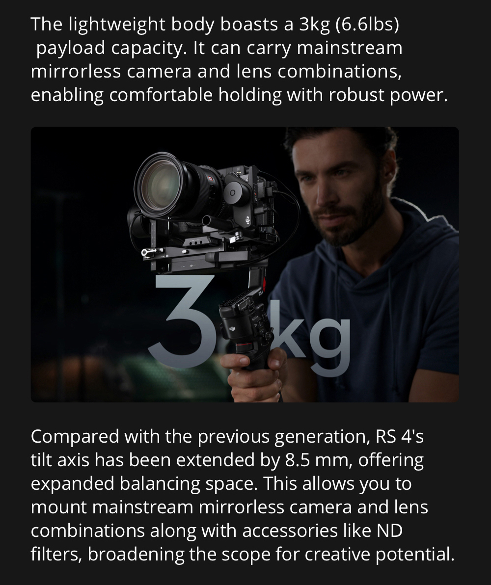 DJI RS 4 - Gimbal Stabilizer | 2nd-Gen Native Vertical Shooting ...