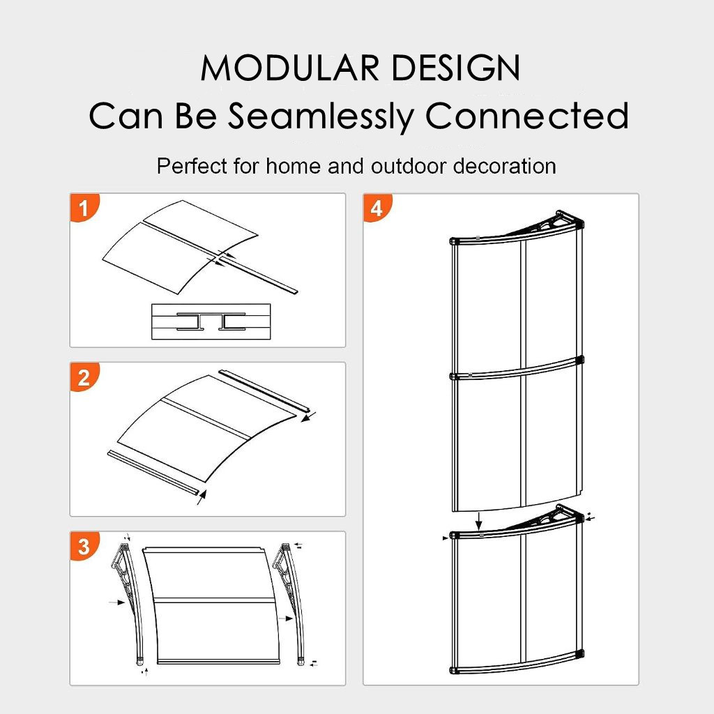 Balcony Awning Transparent Platform Awning Rainshed Canopy ...