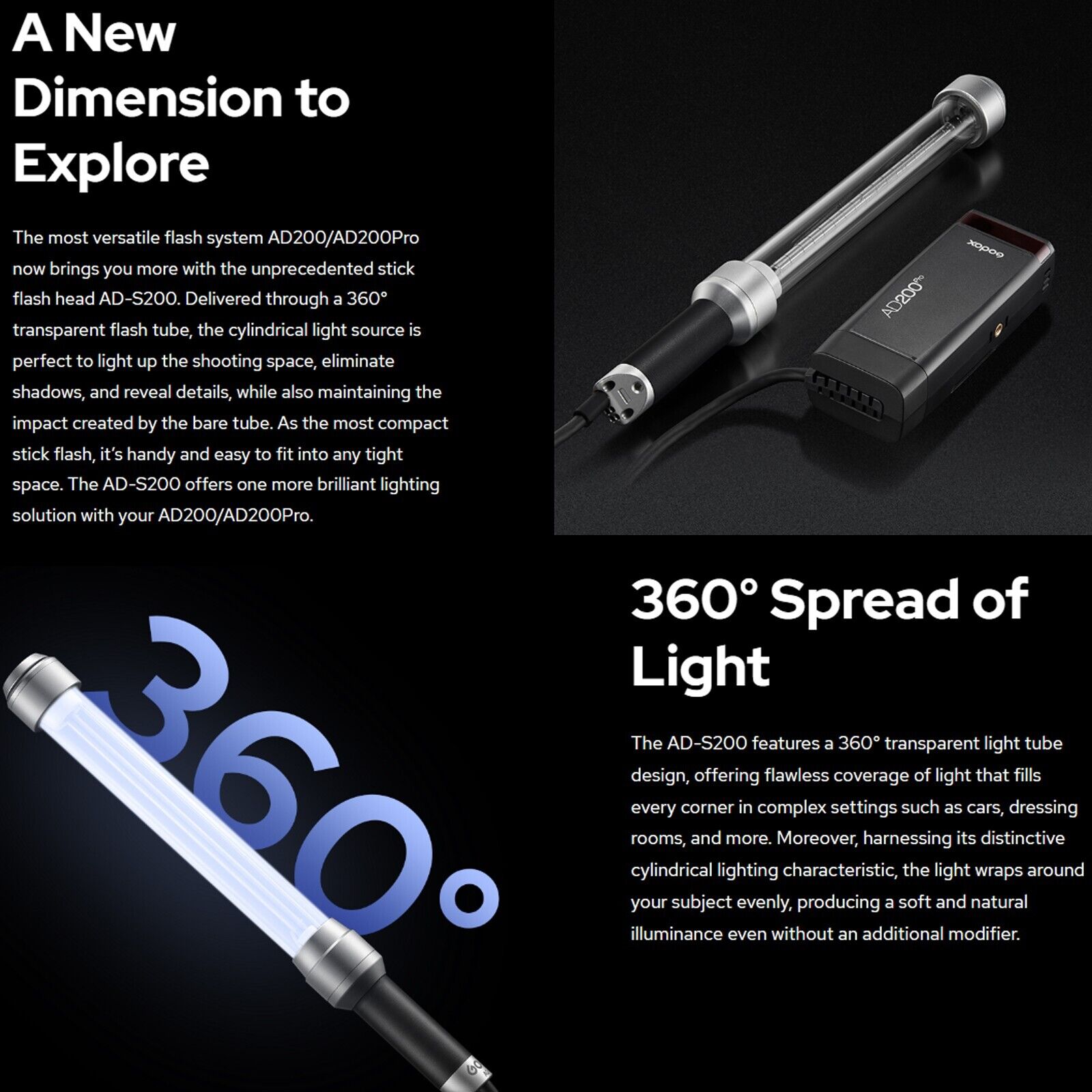 Godox AD-S200 Stick Flash Head for AD200/AD200Pro | Shopee Malaysia