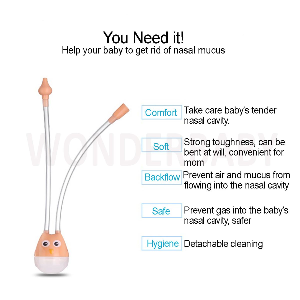 Baby Nose Cleaner Nasal Aspirator | Infant Mucus Suction Penyedut ...
