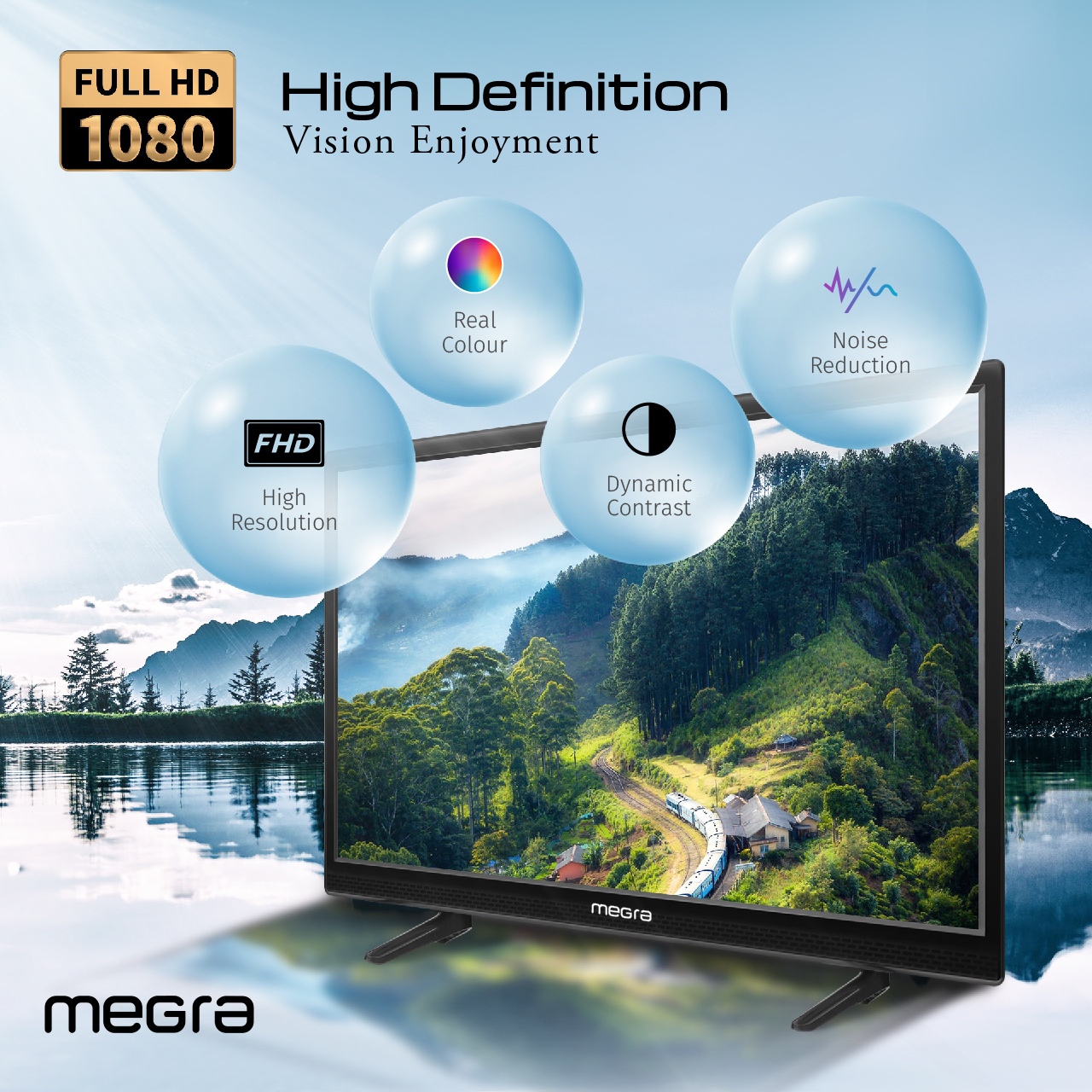 Megra TV 23 Inch Full HD 1080P LED TV With Built In MYTV Digital ...