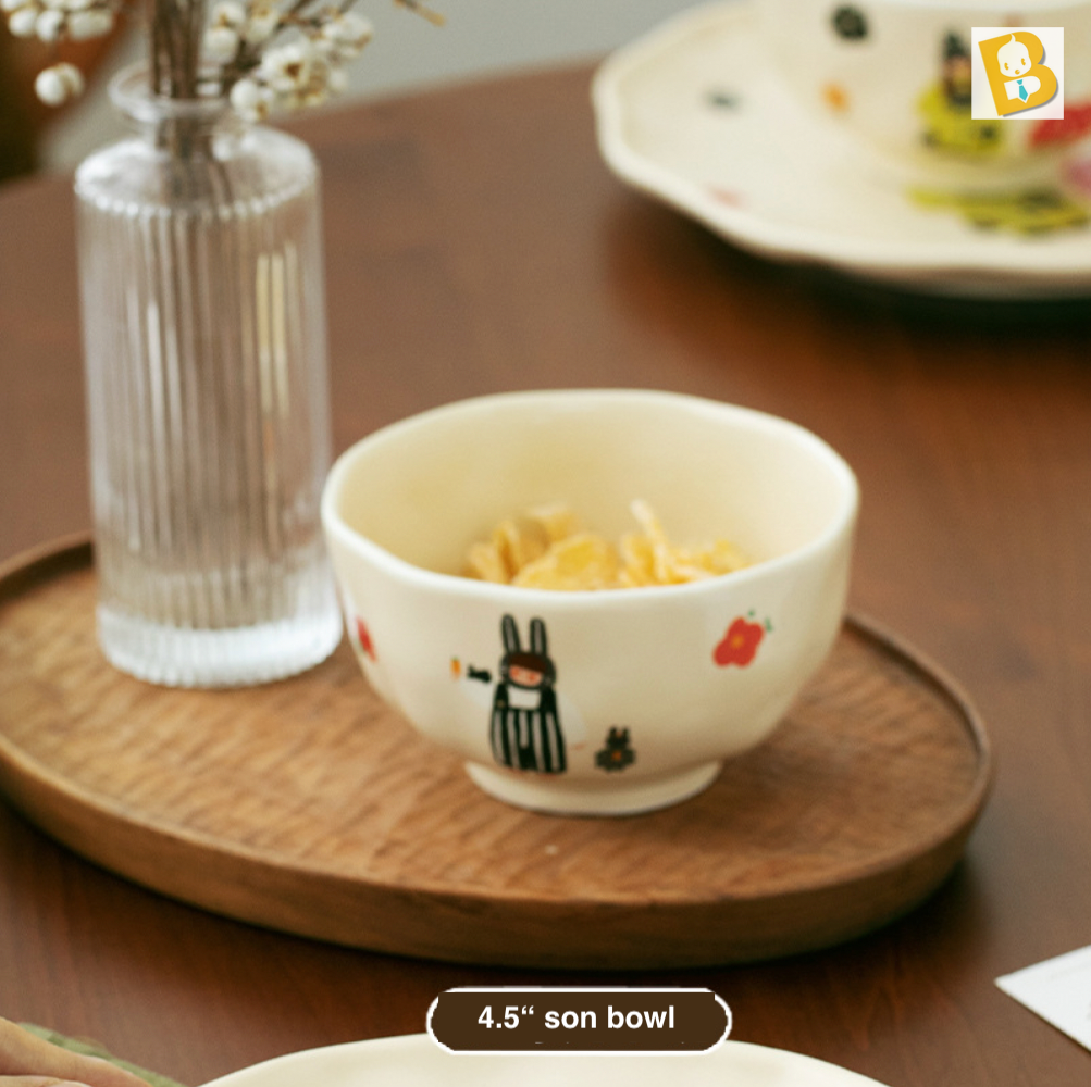 BabyBoss Ceramic Tableware Family Set Plate Bowl Cute Pinggan Mangkuk ...