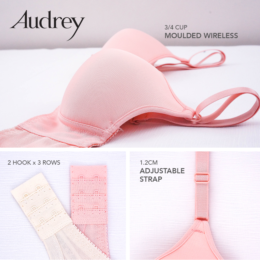 Audrey Wireless 3/4 Moulded Bra Coli Wanita - B Cup Size 83-3002 ...