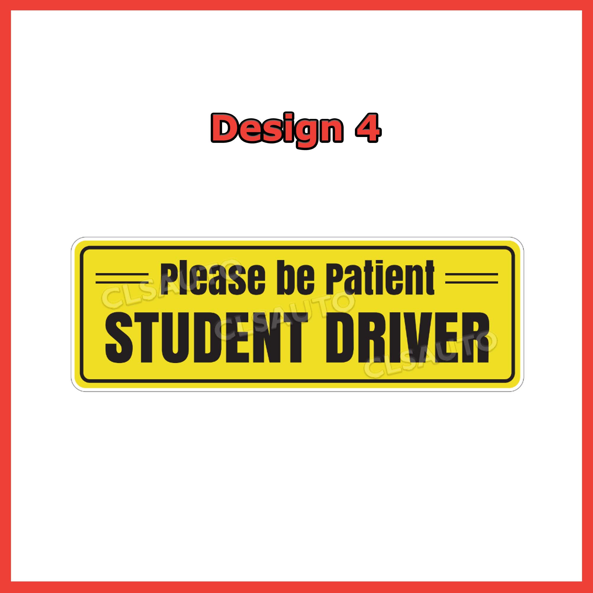 Car Sticker Probation Student Driver Learning to Drive License Lesen P ...