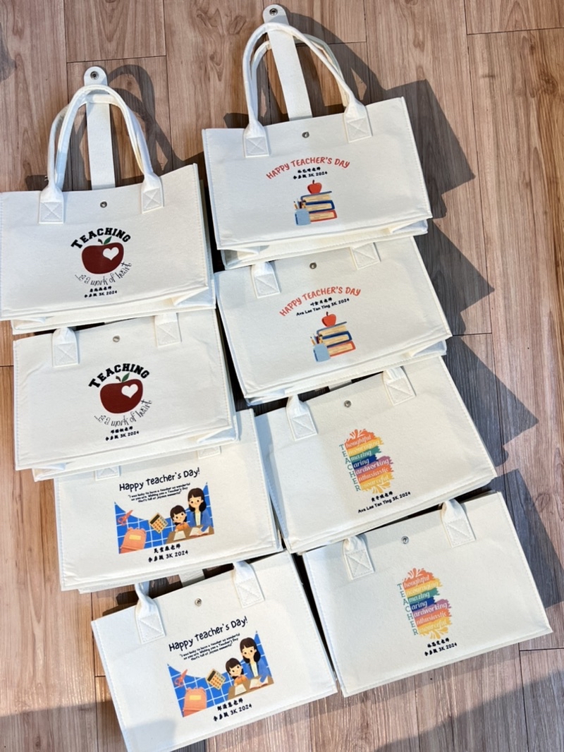 HADIAH HARI GURU / Teacher Gift Present Teacher's Day Tote Beg Felt Bag ...
