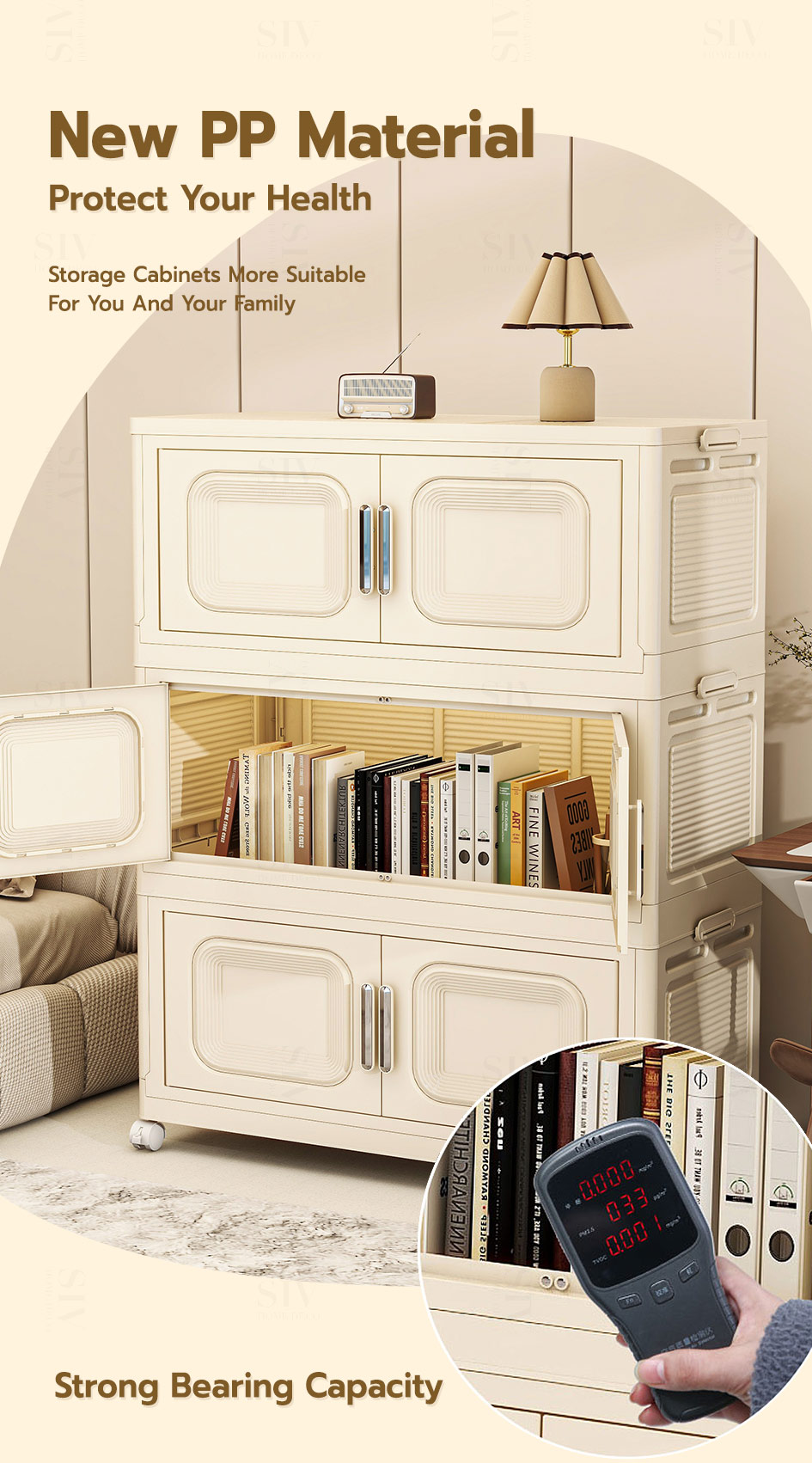 SIV 105cm Wide 3/4/5 Layers Foldable Multipurpose Double Storage ...