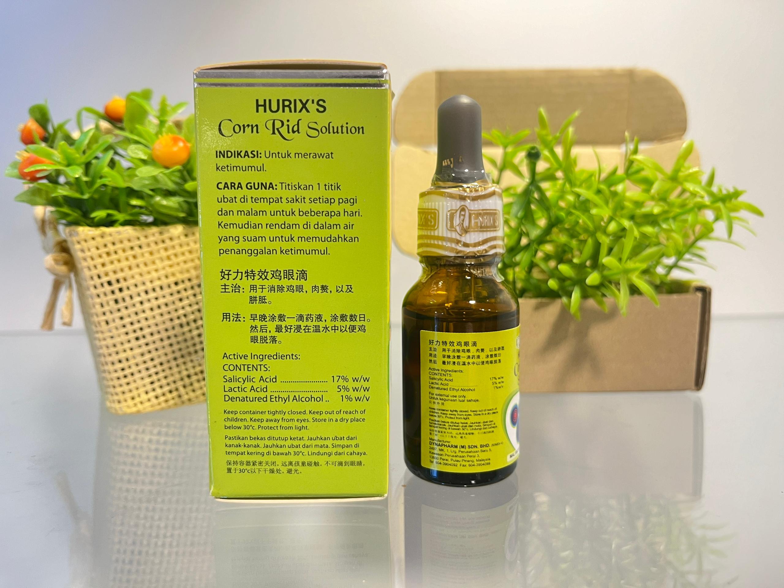 HURIX'S PENYELESAIAN KHAS KETUAT 好力特效鸡眼滴HURIX'S CORN RID SOLUTION RM25 ...