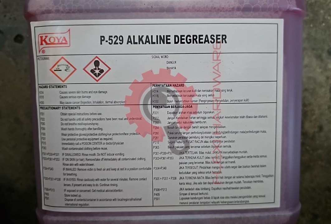 KOYA 4LITER ALKALINE ENGINE DEGREASER P-529 (RED) | Shopee Malaysia