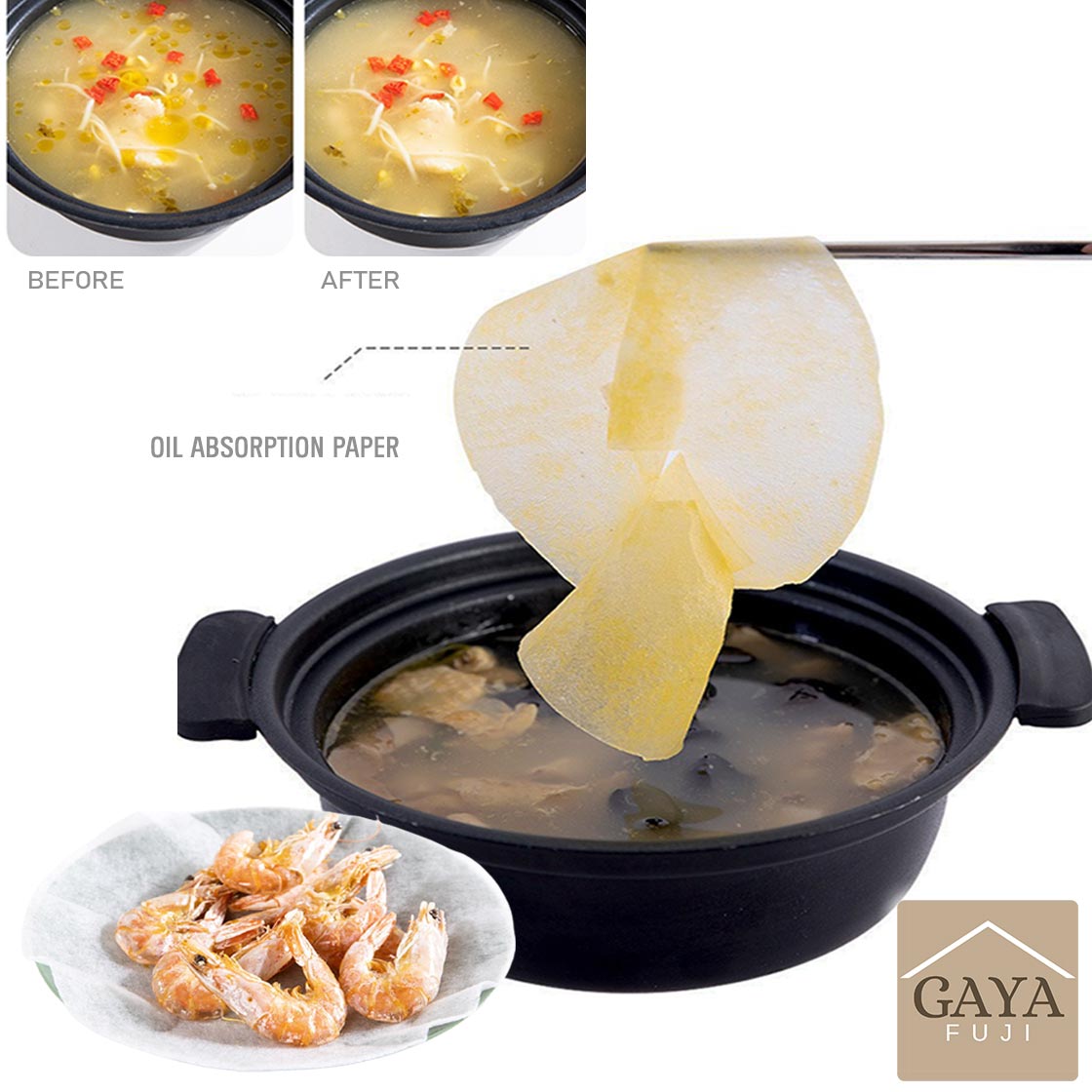 Japan Kitchen Oil Absorb Paper / Food Oil Filter Cooking Paper / Oil ...