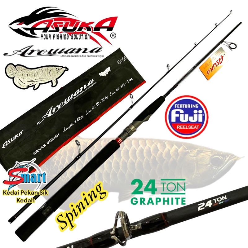 ASUKA AROWANA SPINNING DAN BAIT CASTING ROD FISHING / ASUKA AROWARNA ...