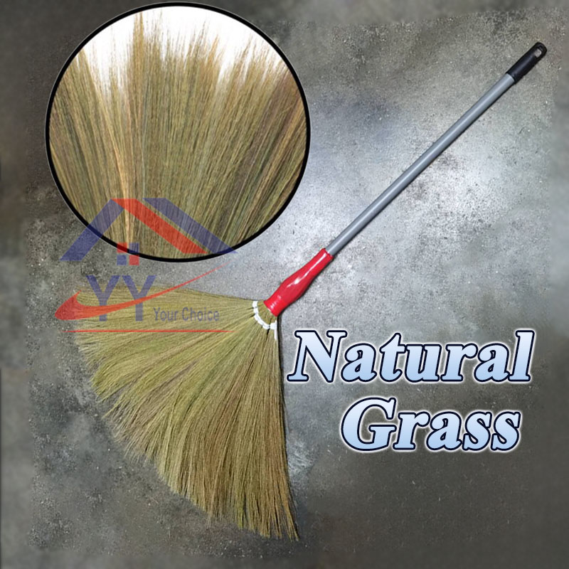 PVC Handle Paddy Broom/Floor Broom /Penyapu Lantai/Natural Grass Broom ...