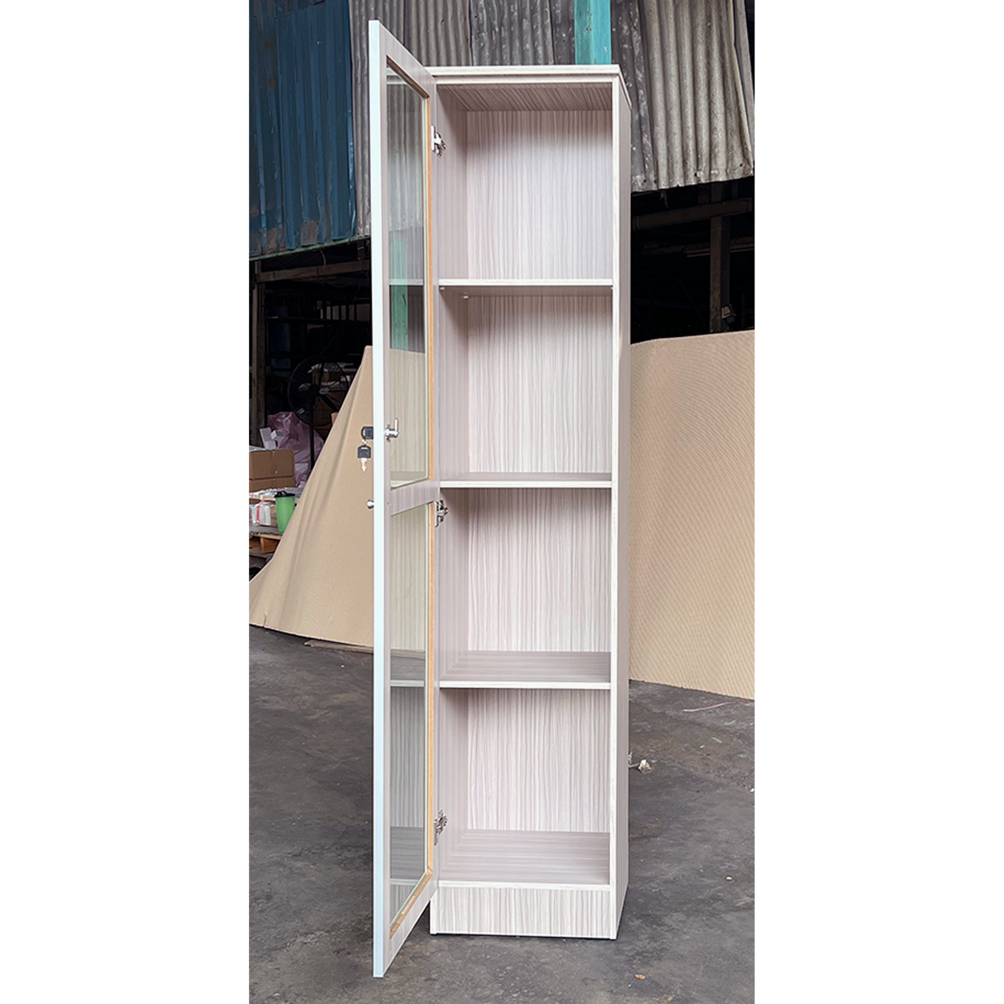 HOMATRIX Display Glass Cabinet Single Door Living Room Side Storage ...