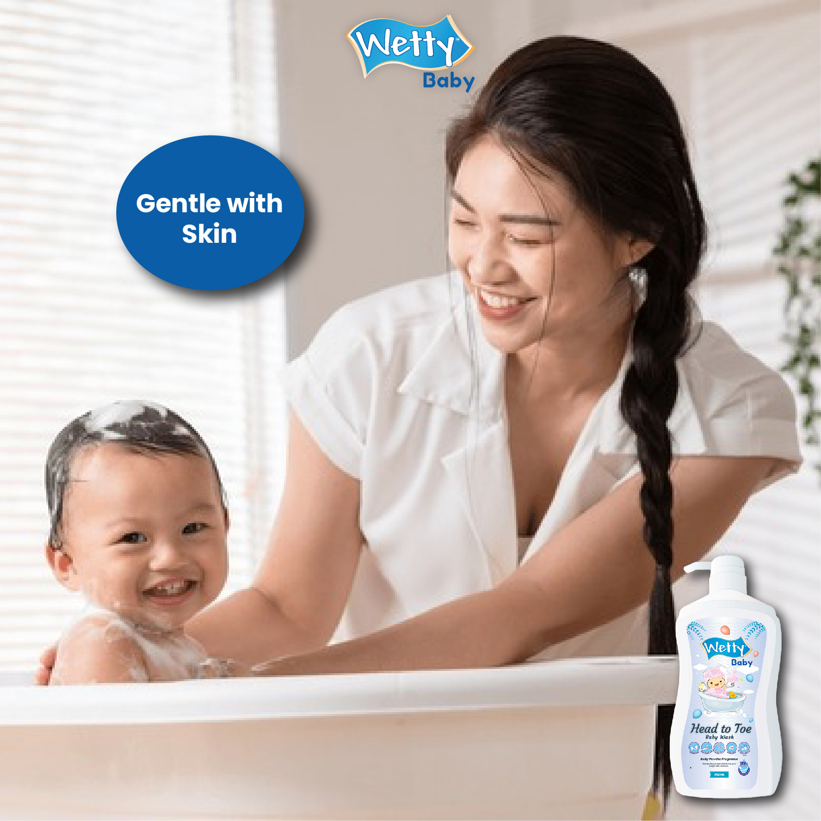 Wetty Baby Head To Toe Baby Wash (750ml) | Shopee Malaysia