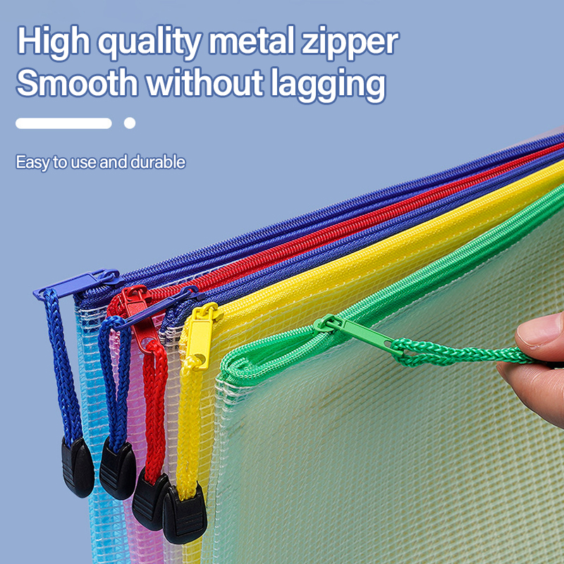 A4 Zipper Mesh Bag / Waterproof File Document Bag / A4 Transparent File ...