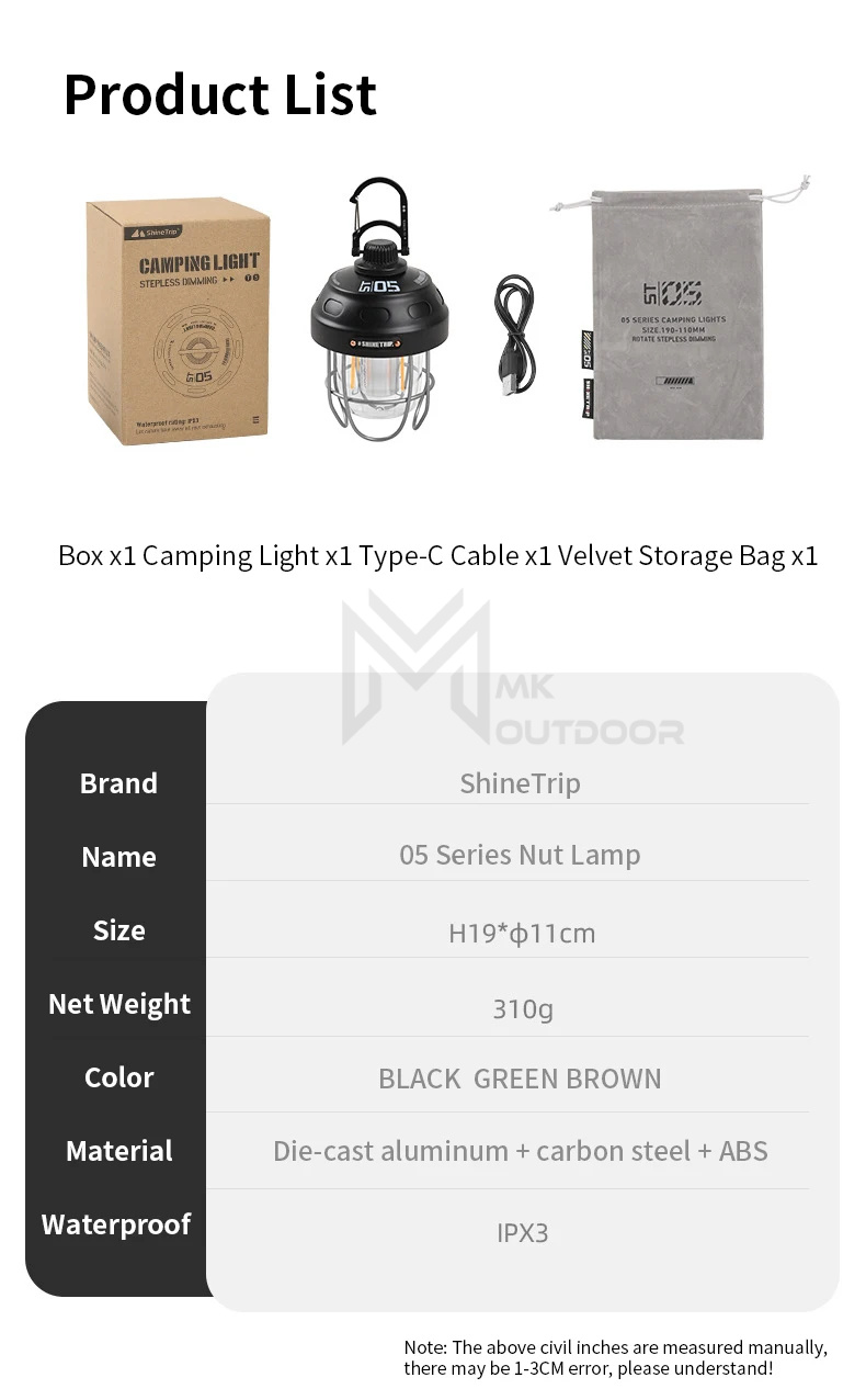 Shinetrip 05 Camping Light A486 Lamp Tent Atmosphere Light Waterproof ...