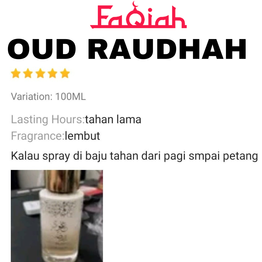 Oud Raudhah Original 100ml Wangian Asli Minyak Wangi Arab Perfume ...