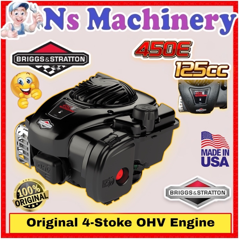 Briggs and Stratton B&S 450E 125cc OHV 4-Stroke Engine For LawnMower ...