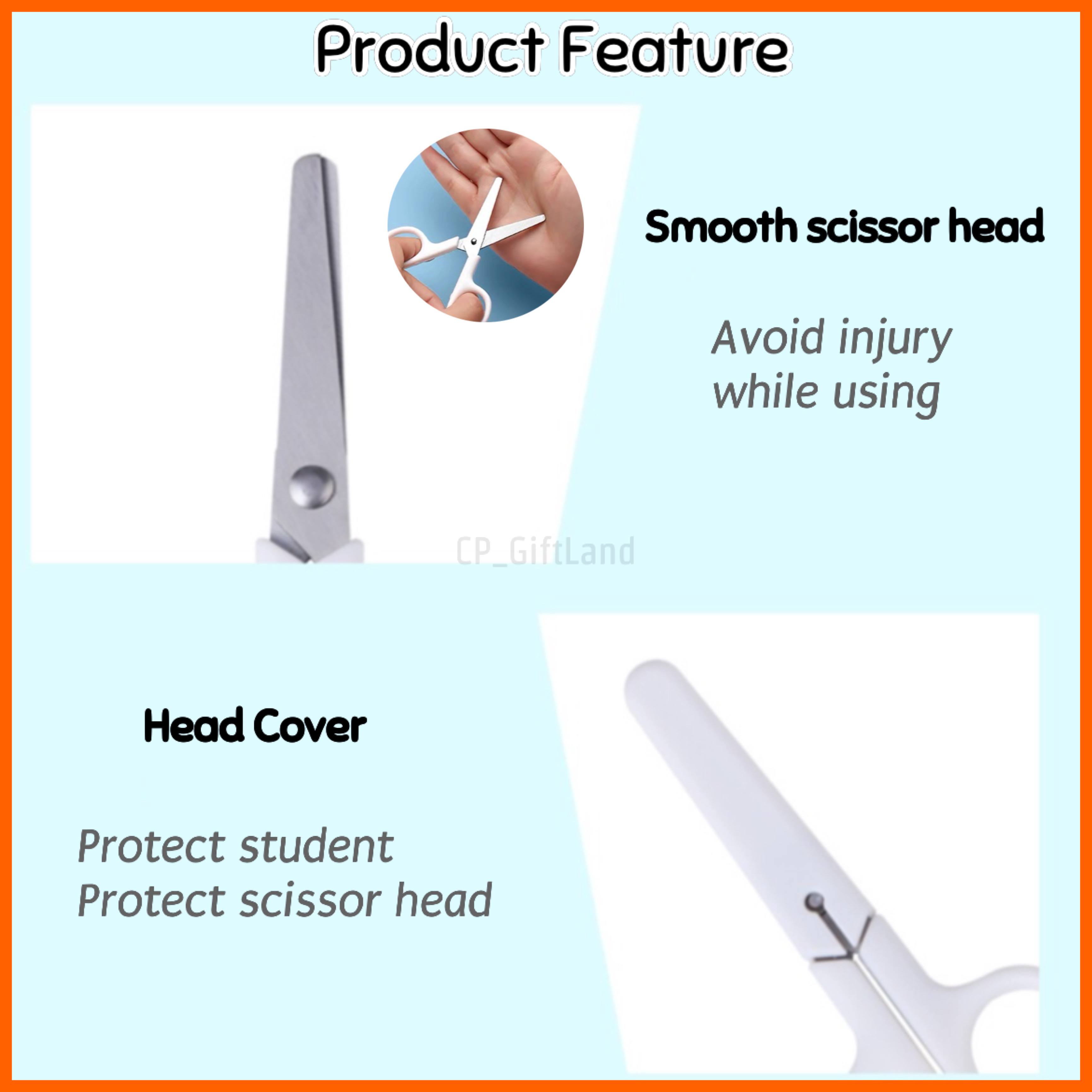 Small Scissor with Protective Cover Stainless Steel Cute Scissors ...