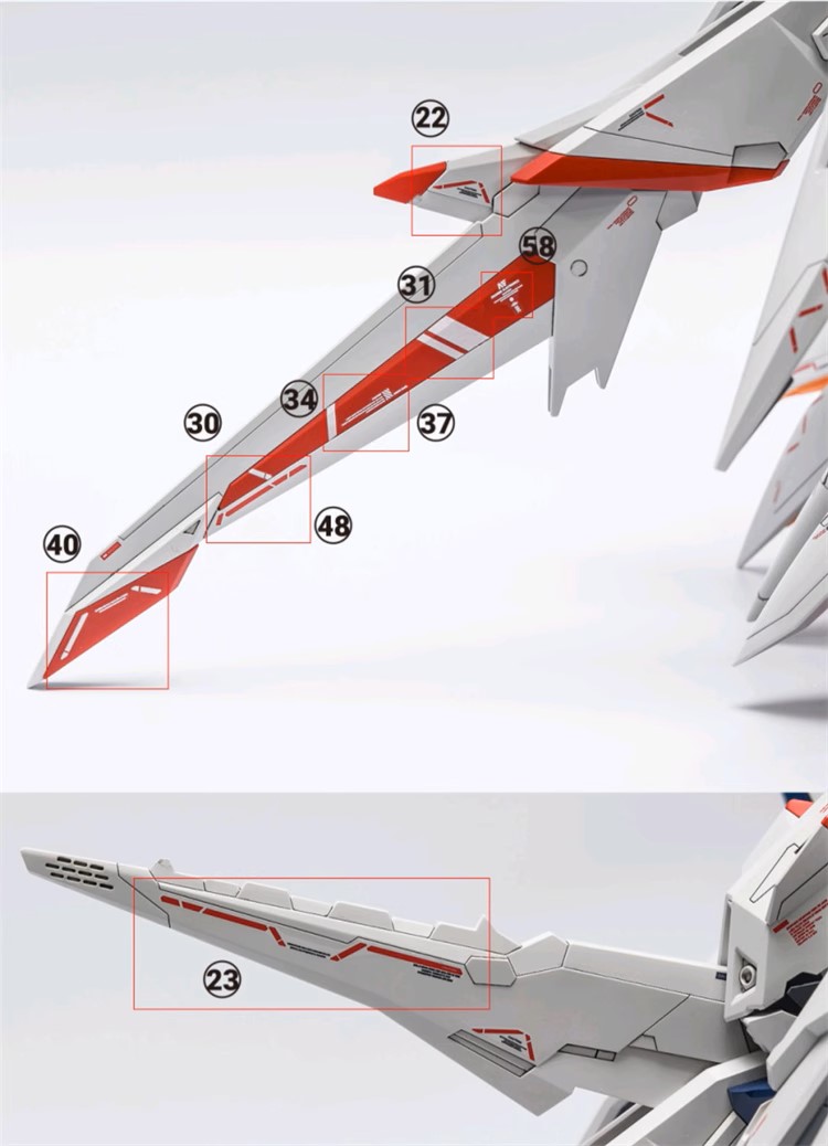 [COPY GHOST] HG04 HG 1/144 RX-104 PENELOPEGUNMDAM Water Slide Decal ...