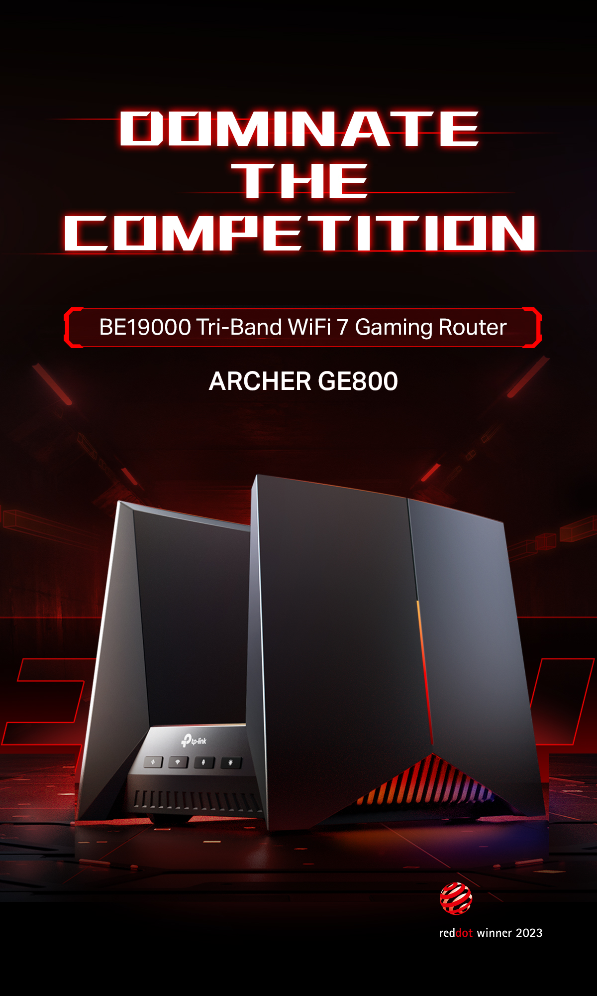 TP-Link Archer GE800 Wi-Fi 7 Gaming Router BE19000 With Tri-Band 2x 10G ...