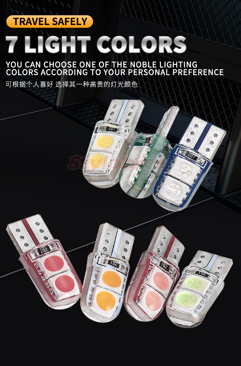 T10 Meter Bulb LED Light Bulb Lamp Signal Bulb Indicator Parking Light ...