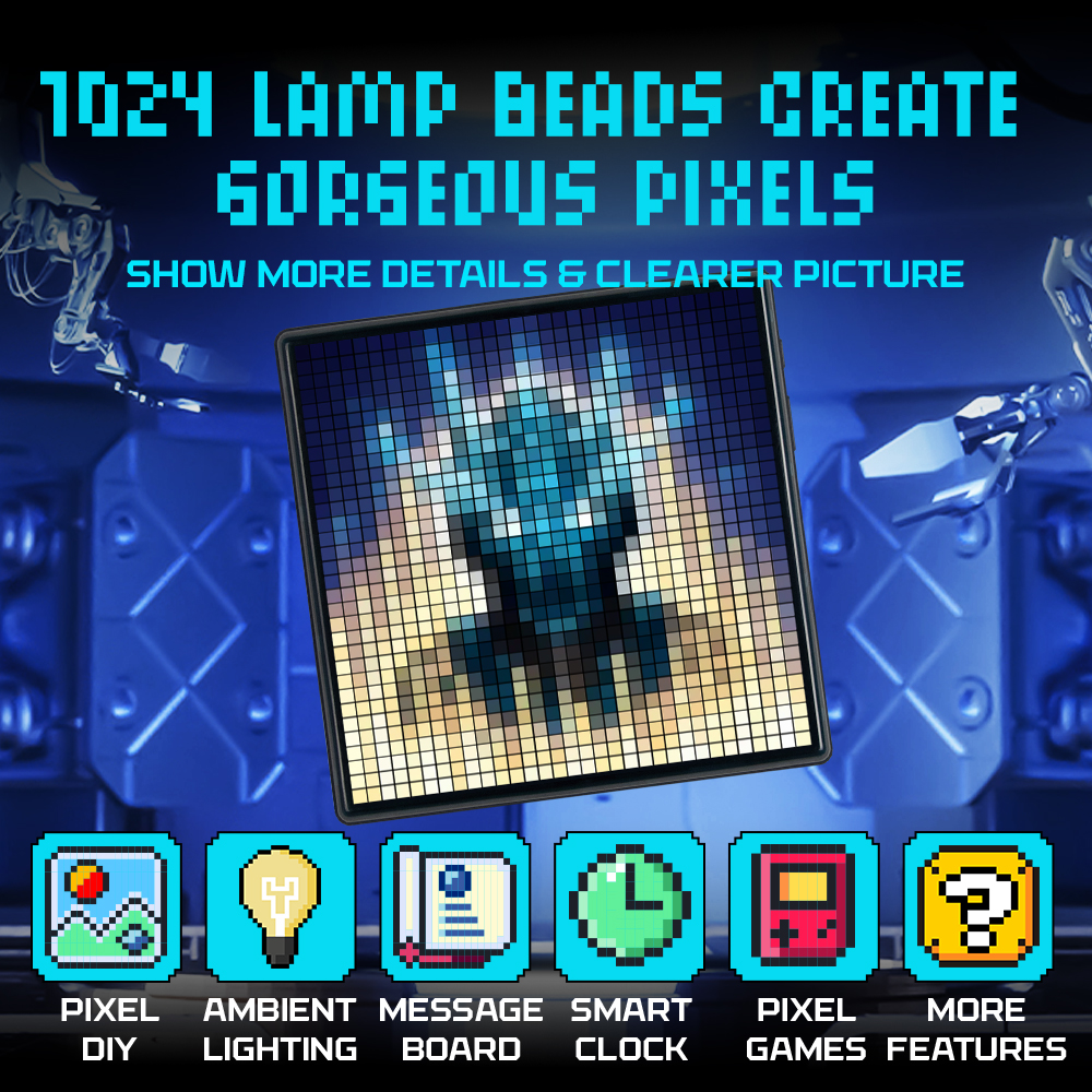 LOY iDot-2 Multi-Purpose DIY Pixel Art 1024 LED DIY RGB Picture, GIF ...