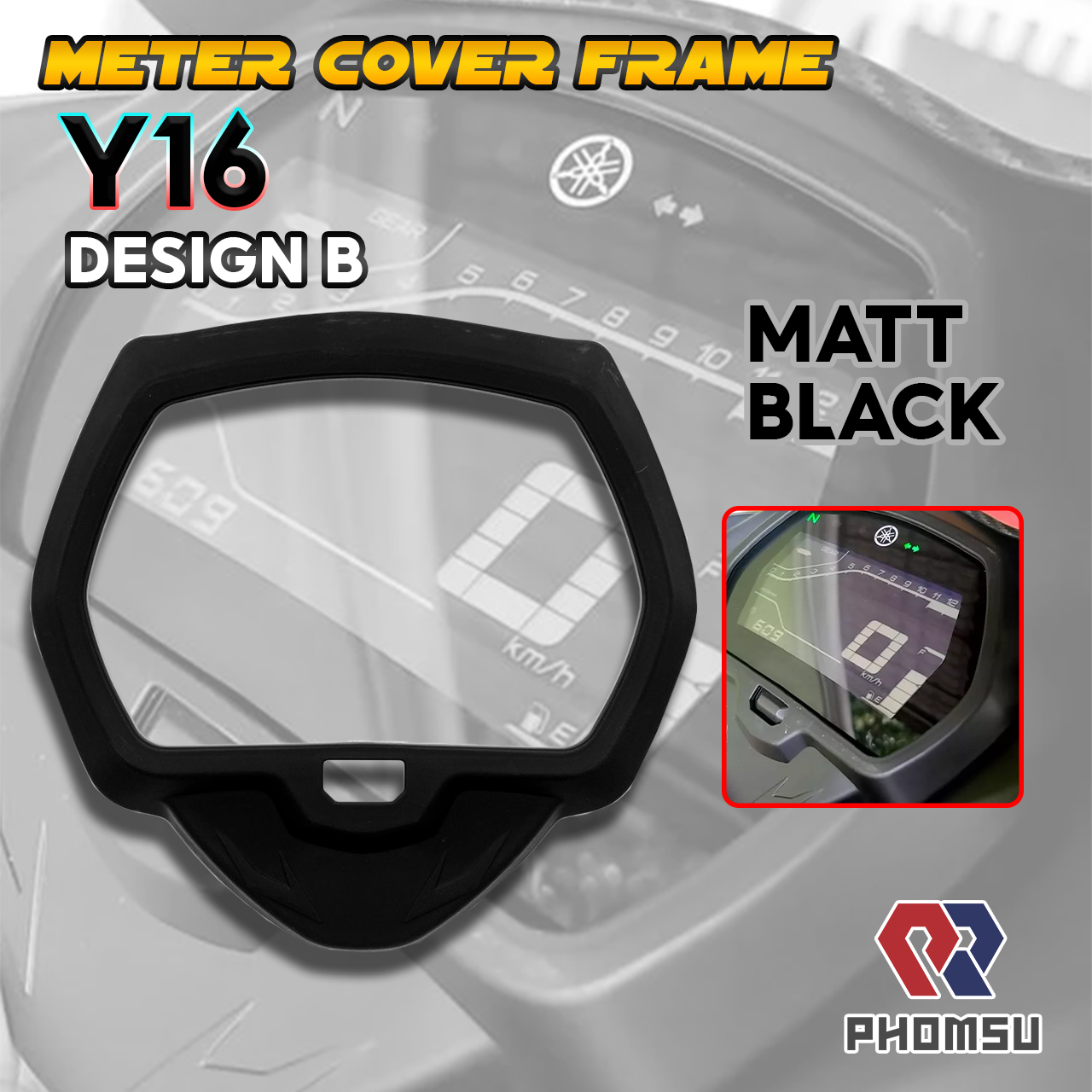 YAMAHA Y16 Y16ZR Y16 ABS PHOMSU METER COVER FRAME METER CASE CARBON ...