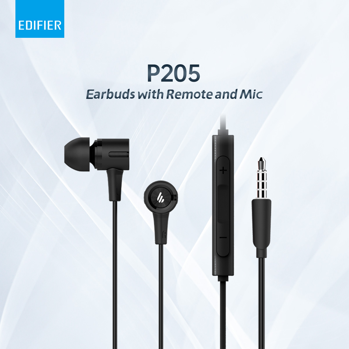 Edifier P205 Wired Earbuds - Heavy Bass | AUX Jack | Built in Mic ...