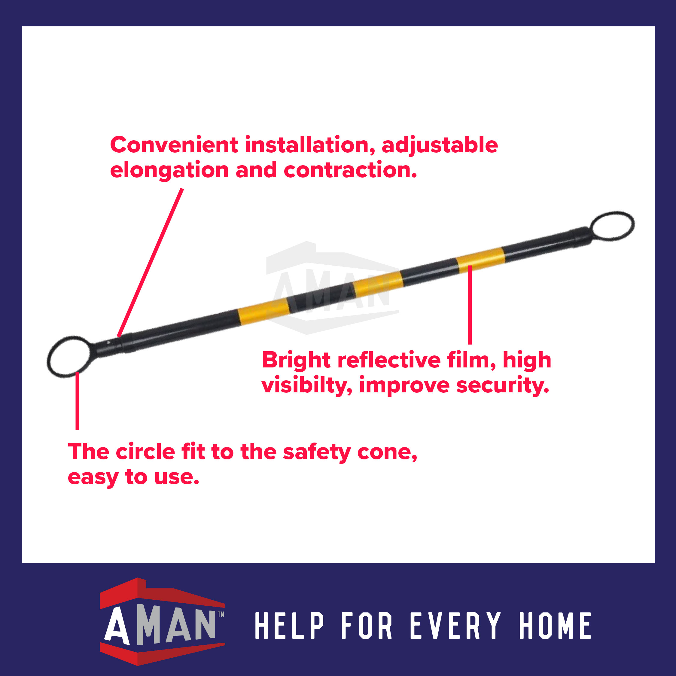 Expandable Retractable Cone Bar Traffic Safety Cone Bar Barrier 2 Meter ... Expandable Retractable Cone Bar Traffic Safety Cone Bar Barrier 2 Meter ...