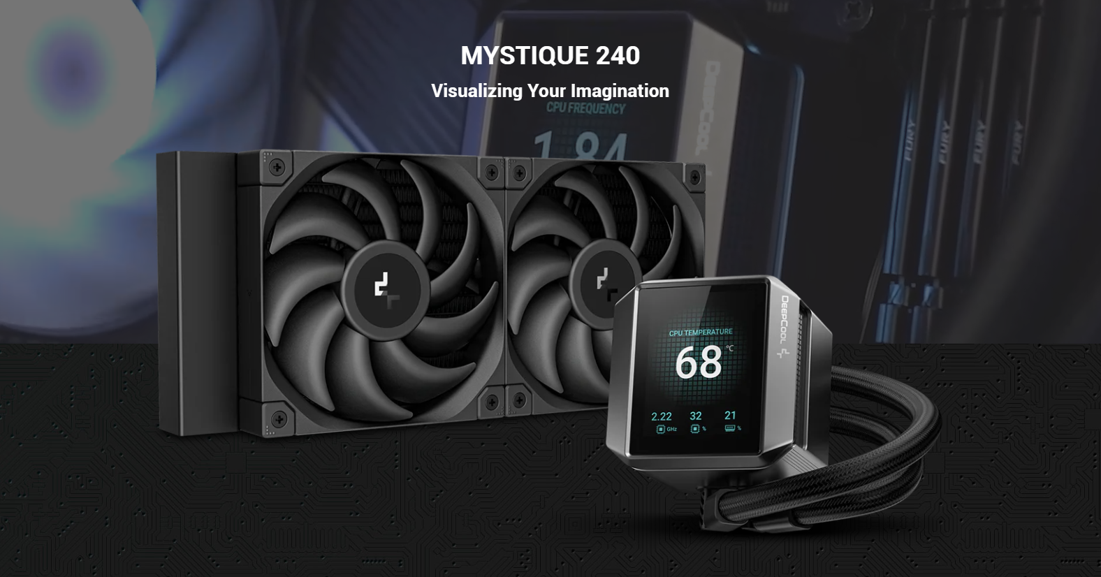 DeepCool MYSTIQUE 240 240mm AiO CPU Cooler | Intel & AMD CPU Liquid ...