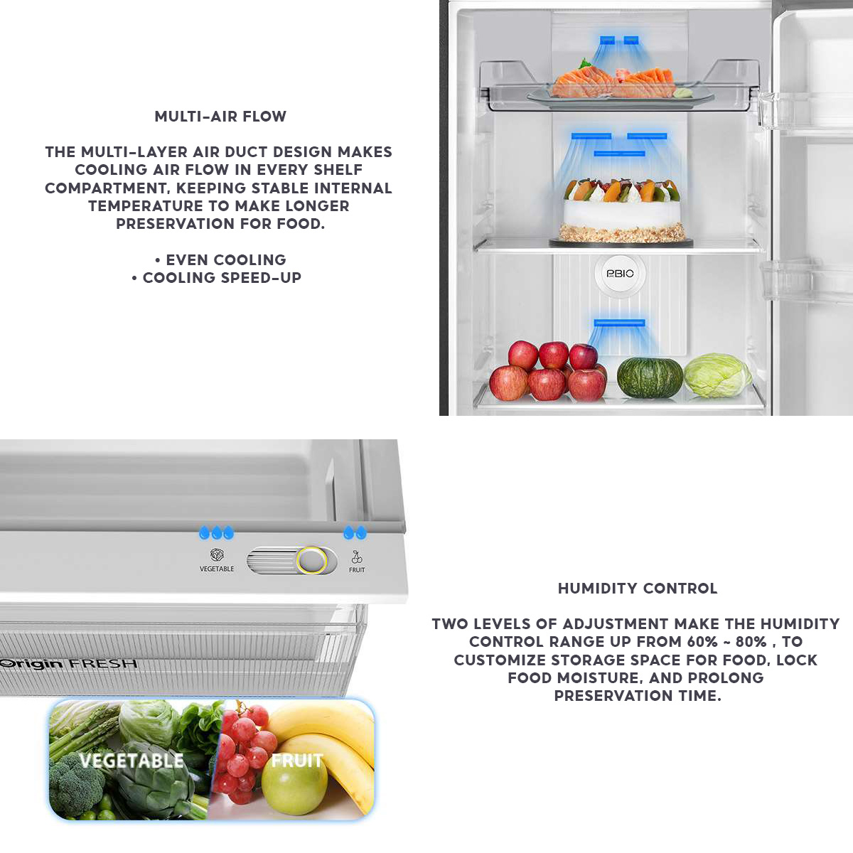 Toshiba 2 Doors Inverter Refrigerator - Maya Gray (360L) GR-RT412WE-PMY ...