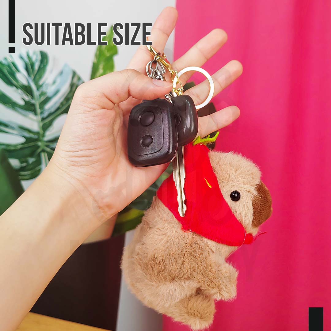 ⭐Moo Baby Keychain Capybara Key Chain Plush Keychain Pendant Cute Charm ...