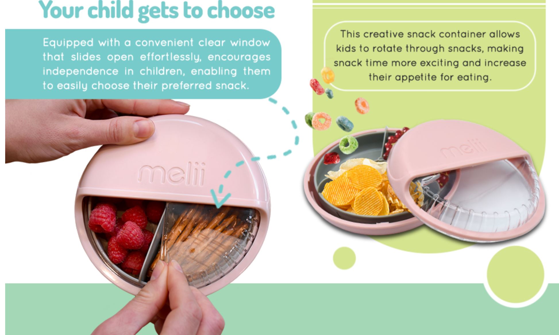 Melii: Spin and Snack Container (Blue) | Shopee Malaysia
