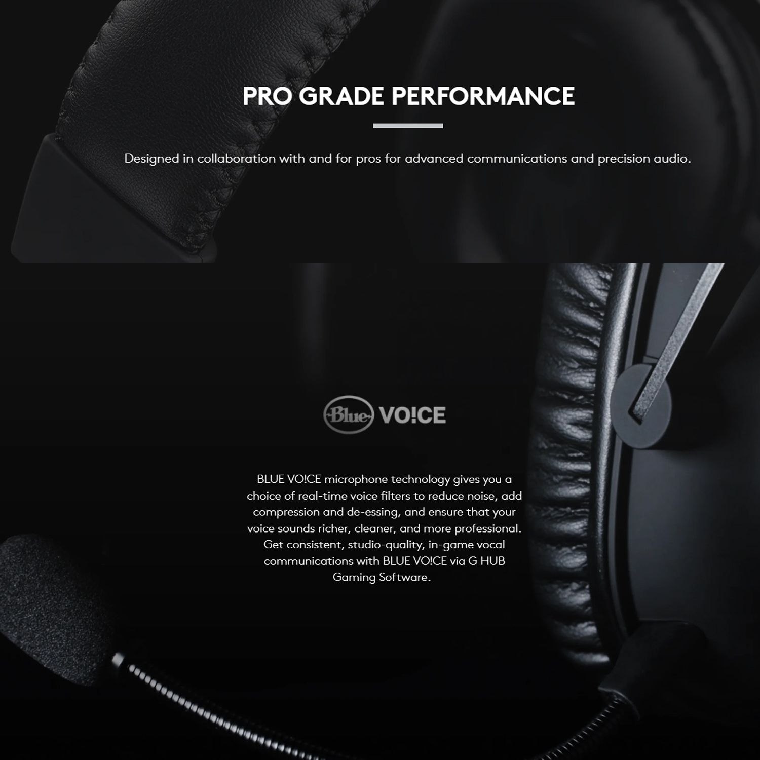 Logitech G PRO X Wired Gaming Headset | Blue VO!CE | Pro-G 50mm Drivers ...
