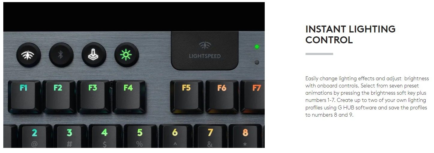 Logitech G913 TKL LIGHTSPEED GL Clicky / Linear / Tactile Tenkeyless ...